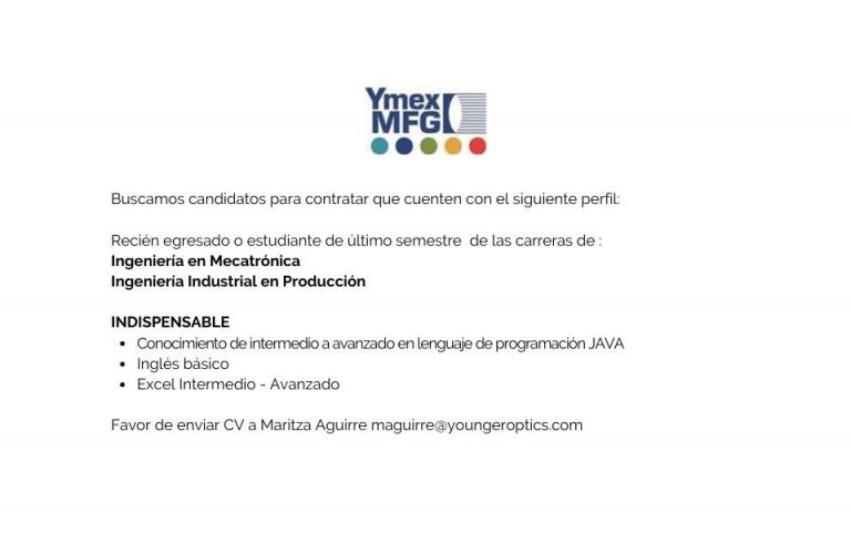 YMEX MFG solicita – UNIG